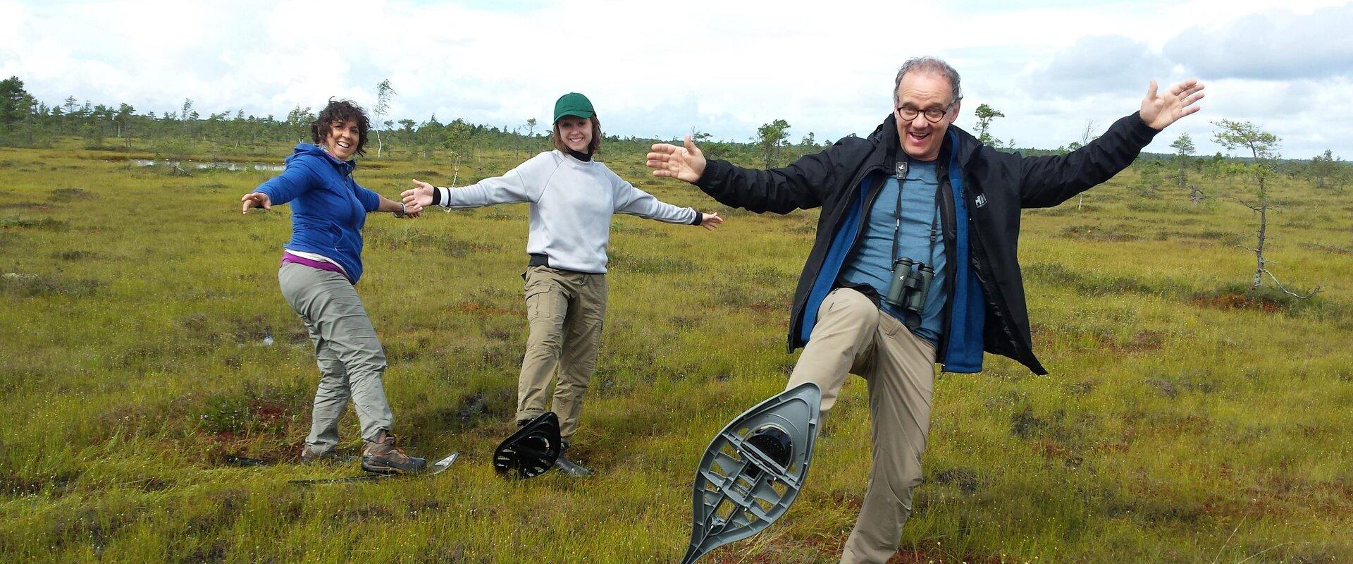 Soomaa.com guided bog shoe hike in Soomaa National Park